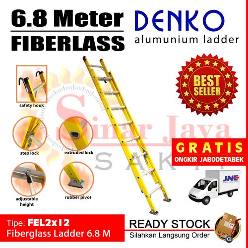 Jual Tangga Fiberglass 6.5 Meter Alumunium Extension Tangga PLN Denko 6 ...
