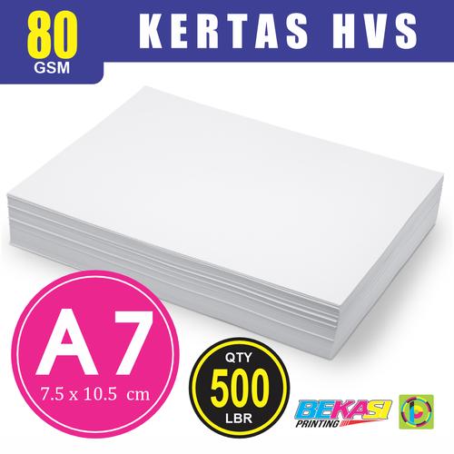 Jual Kertas HVS 80 GSM Ukuran A7 (10,5 x 7,5 cm) - 1 RIM (isi 500 ...