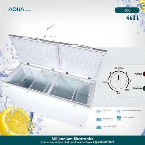 Jual AQUA AQF 500 W CHEST FREEZER BOX 500 L LEMARI PEMBEKU 500 LITER ...