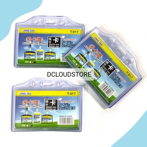 Promo Tempat Name Tag ID Card Holder 2 Sisi Bening Transparan ...