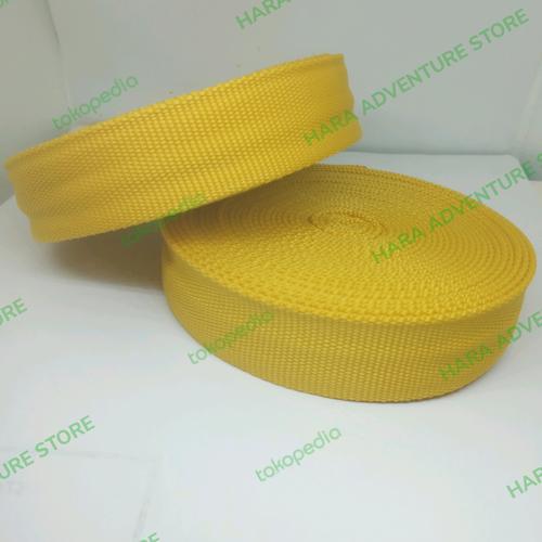 Jual tali webbing tubular / tali webbing double warna kuning - Kab ...