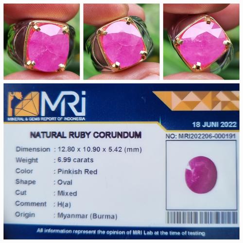 Jual Batu Pinkish Red Ruby Burma Myanmar Memo 6.99 crt - Jakarta Timur - Azhar GemStore | Tokopedia