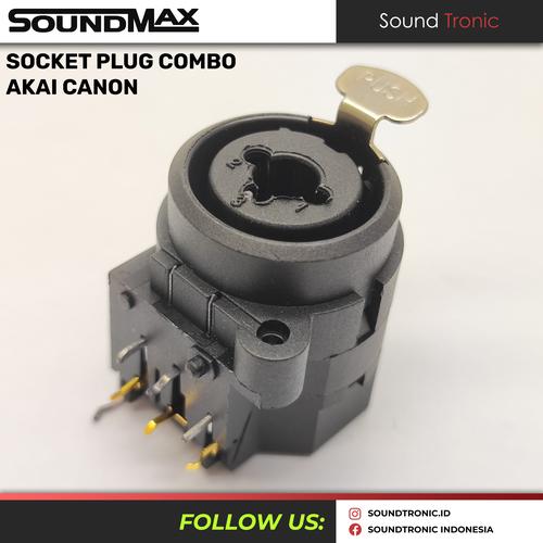 Jual SOUNDMAX Socket Canon XLR dan Akai Female COMBO Double Plat Gold ...