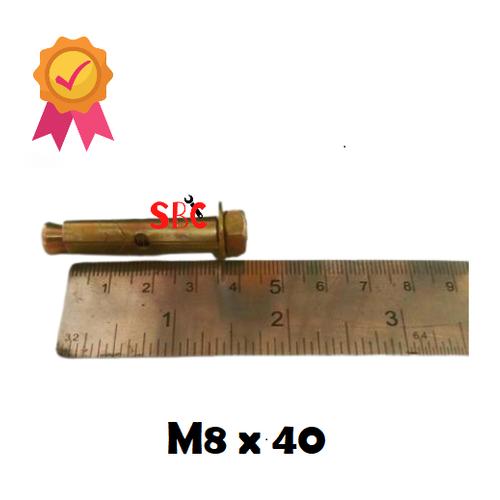 Jual IB Dynabolt M8x40 3114 Baut Beton M8 x 40 Anchor Bolt Kuning 4 cm ...