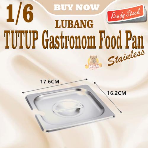 Jual Tutup Food pan Stainless 1/6 gastronorms Cover open LUBANG ...