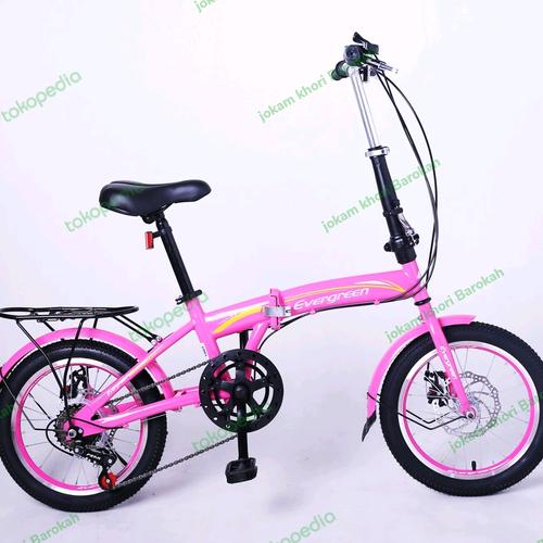 Jual Sepeda Evergreen Lipat ring 16 inch Folding Bike 7 Speed - Kota ...