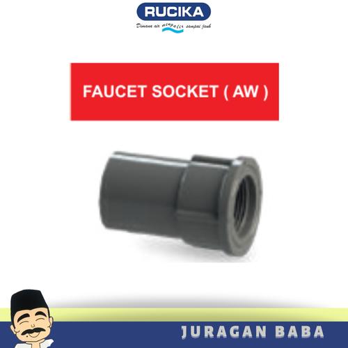Jual RUCIKA - FAUCET SOCKET AW / SOK DRAT DALAM SDD PVC - 1/2" - Kota ...
