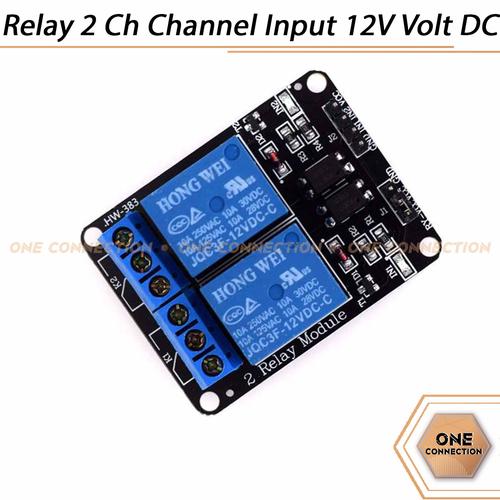 Jual Relay 2 Ch Channel Input 12V Volt DC with Optocoupler Output Up To ...