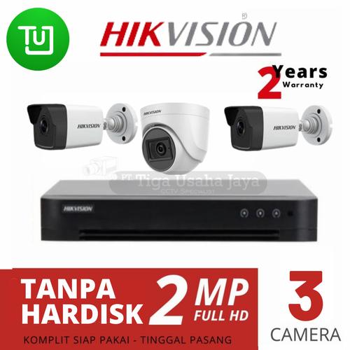 Jual PAKET CCTV HIKVISION 2MP 4 CHANNEL 3 CAMERA TURBO HD - Kota ...