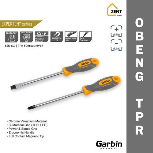 Jual Obeng Plus Minus Magnet Garbin Germany TPR Screwdriver Magnetic ...