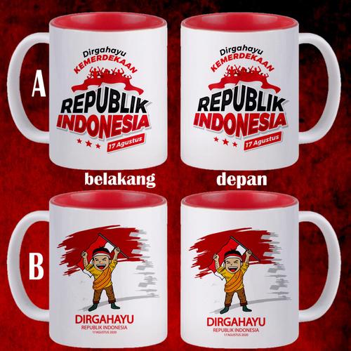 Promo Mug Warna Dalam Merah 17 Agustus / Mug Merah Putih / Mug Merdeka ...