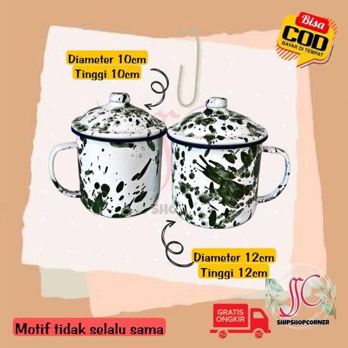 Jual Gelas Mug Cangkir Enamel Seng Kaleng Blirik Blurik Jadul Vintage ...