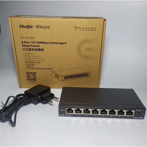 Jual Switch Hub LAN / Internet / Ethernet 8 Port Ruijie Body Besi ...