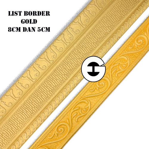 Jual WA Wallpaper List Gold Foam 3D Wallborder Foam 3D Stiker Dinding ...