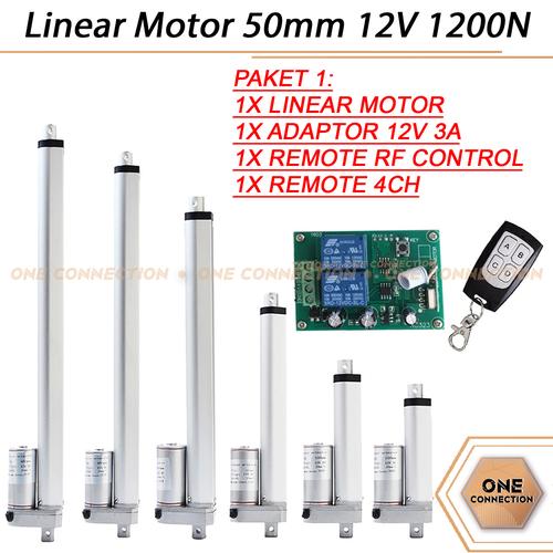 Jual Linear Motor 50mm 12V DC 5mms 1200N 120KG Linear Tubular Actuator ...