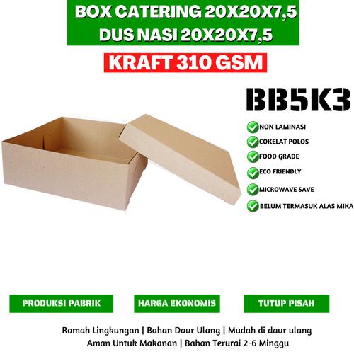 Jual Box Nasi Kotak Box Catering BB05K3 No Laminated 20X20X7.5 ...