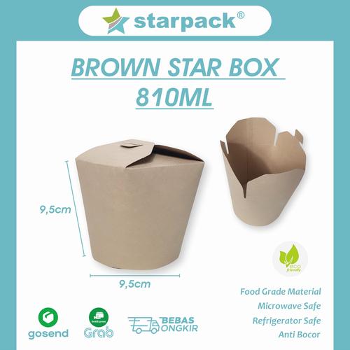 Jual food pail mangkok star box paper kraft rice box catering 550ml ...