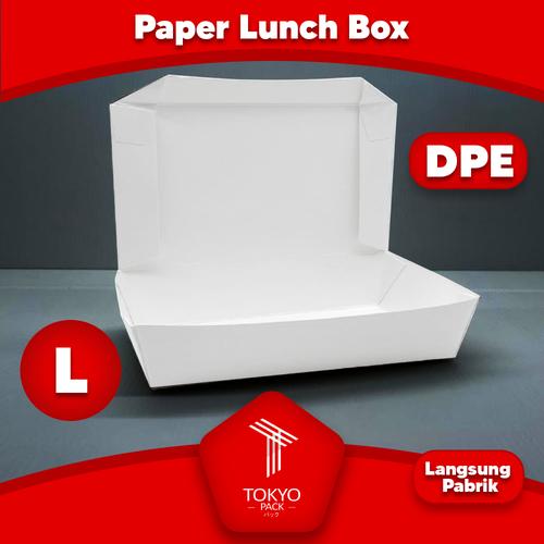 Promo Paper Lunch Box Ukuran L BESAR - Kotak Makan Kertas - Tempat ...