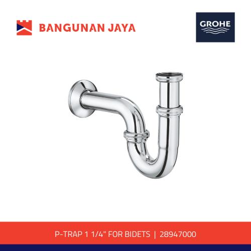 Promo GROHE P-TRAP PEMBUANGAN LEHER AFUR SIPHON CHROME FOR BIDET ...