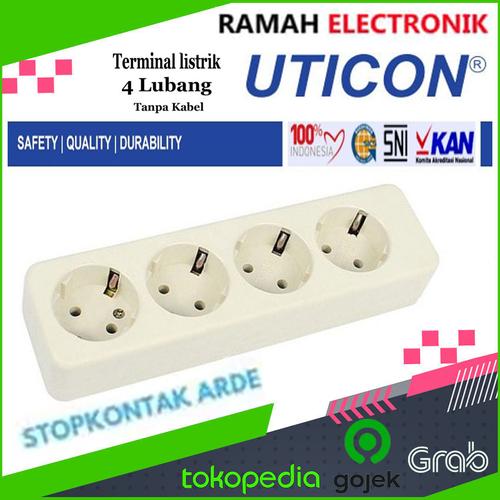 Jual UTICON ST-148N Stop Kontak Arde 4 Lubang Stop Kontak Uticon ...
