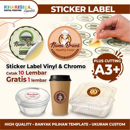 Jual CETAK STICKER LABEL MAKANAN / STIKER VINIL CHROMO A3 + SNACK KUE ...