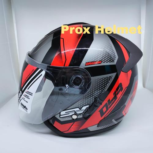 Jual Helm Half Face Dewasa Double Visor Exotic Matriks SNI - Prox ...