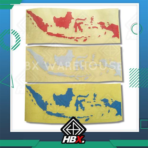 Jual Stiker Cutting Sticker Peta Indonesia 15x5cm - Putih - Kab ...