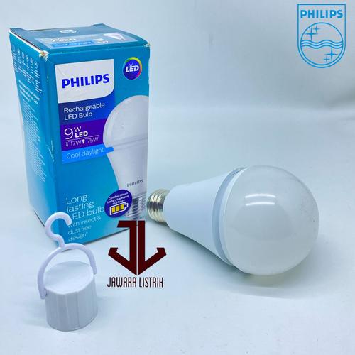 Jual PHILIPS EMERGENCY BULB LED RECHARGEABLE 9W 9 WATT LAMPU DARURAT ...