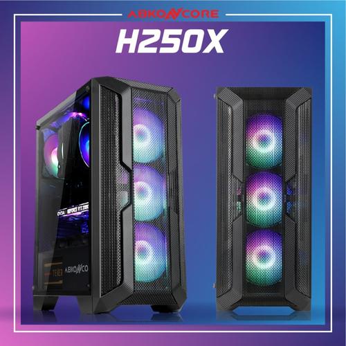 Promo Casing PC ABKO HELIOS H250X - Front panel-ABS, Inc 4 Pcs 12" Fan RGB Cicil 0% 3x - Kota ...