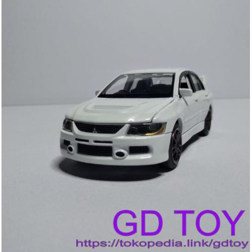 Jual diecast 1:32 jackiekim mitsubhisi lancer evo x warna putih ...
