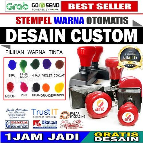 Jual Stempel Flash Cap Otomatis|Warna Custom Nama|Lunas|Free Desain ...