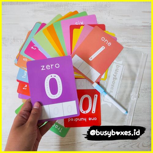 Jual [busyboxes.id] mainan edukasi anak 3 tahun flash card angka ...