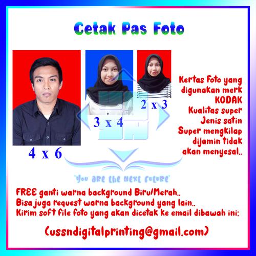 Jual Cetak Foto Pas Foto 2x3 | 3x4 | 4x6 | - 3x4, Merah - Kab. Bandung ...