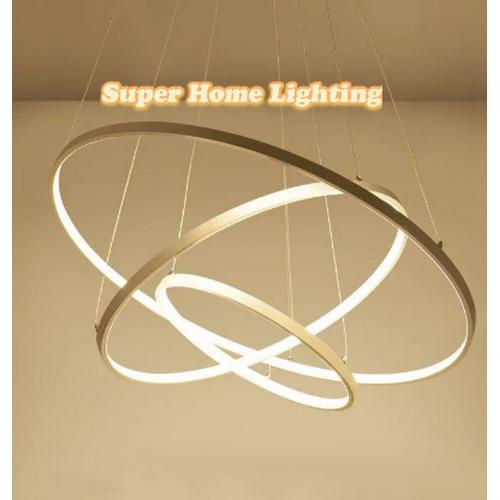 Jual Lampu Gantung Ring LED Cahaya Dalam Sisi 18076/80CM 3 Ring Ruang ...