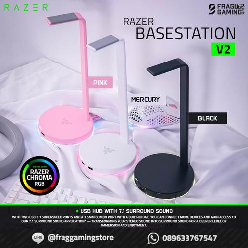 Jual Razer Base Station / Basestation V2 Chroma Pink RGB Headset Stand ...