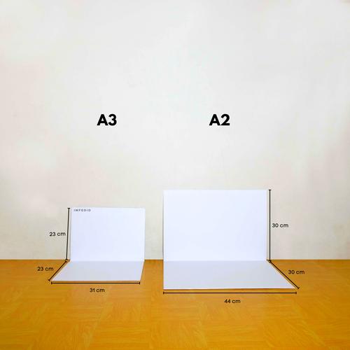 Jual Alas foto Lipat A3&A2 Putih Polos - Backdrop foto produk IMPODIO ...