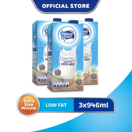 Promo Frisian Flag Purefarm Susu UHT Low Fat 946ml [3 pcs] - - Frisian Flag Official | Tokopedia