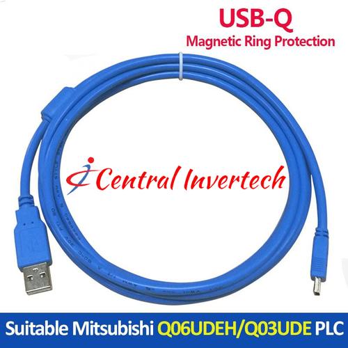Jual AMSAMOTION USB-Q Suitable Mitsubishi Q Series Programming Cable - USB-Q (Blue), 5m - Kota ...