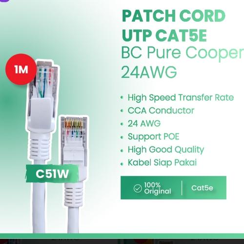 Jual Patch Cord Kabel LAN RJ45 D-Link Cat 5e 1M-Kabel UTP DLink 1Mter Cat5e - Kota Bandung ...