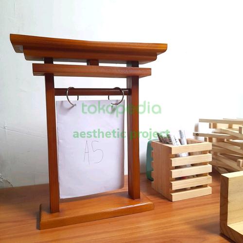 Jual Menu Stand Kayu / Tempat Gantungan Menu kayu gaya Jepang - A5 ...