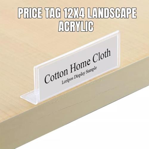 Promo Price Tag Acrylic Small Size 12x4 / Label Nama Akrilik Ukuran ...