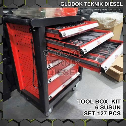 Jual Tool Box Trolley Cabinet + Tool Kit Set 6 Susun 127 pcs WIPRO ORIGINAL - Kota Tangerang ...