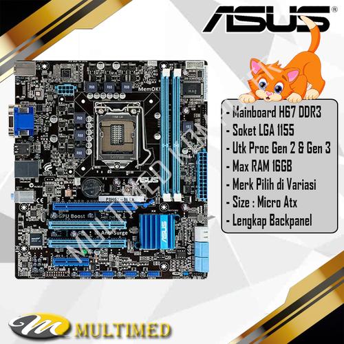 Jual Mainboard Mobo Motherboard LGA 1155 H67 DDR3 - Asus, 4 SLOT RAM ...