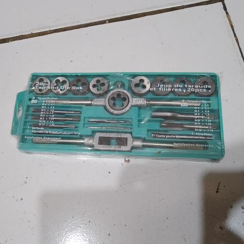 Jual 20 pcs Alat Snai Senai Dan Hand Tap Die Tapping Pembuat Ulir Drat ...