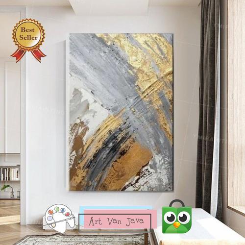Jual lukisan abstrak besar lukisan modern minimalis hiasan dinding ...