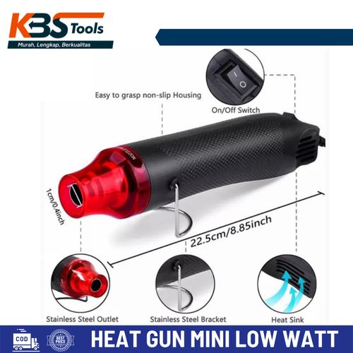 Jual Mesin Heat Gun Mini Low Watt - Hot Air Gun - Pemanas 300 W - Hitam ...