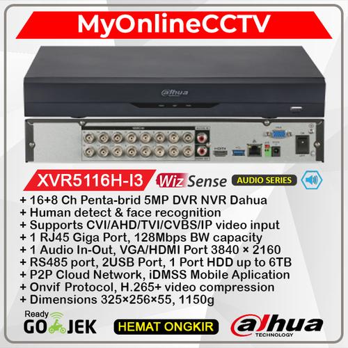 Promo DH-XVR5116H-I3 DVR DAHUA 16CH WIZSENSE CCTV 5MP FACE DETECTION - NON BUNDLING Cicil 0% 3x ...