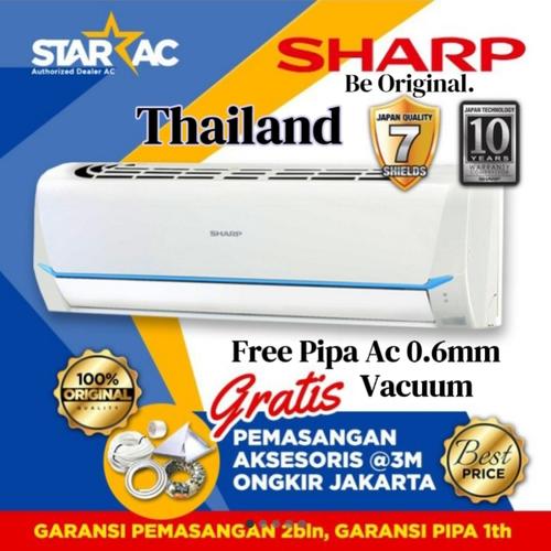 Jual AC SHARP 1.5 PK, 1.5PK AH-A12SAY + PASANG STANDARD THAILAND ...