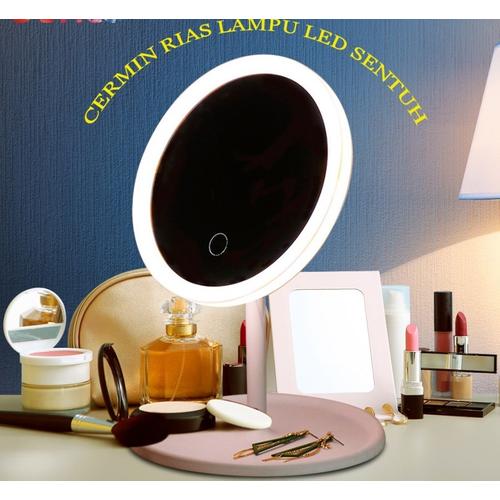 Jual Cermin Rias Layar Sentuh LED Kaca Lampu Rotasi 90 Derajat Make Up ...