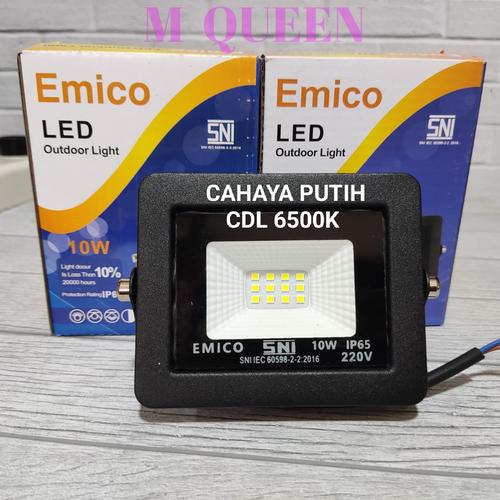 Jual EMICO LAMPU SOROT LED 10W LED FLOOD LIGHT 10W LED TEMBAK OUTDOOR-PUTIH - EMICO 10W PUTIH ...